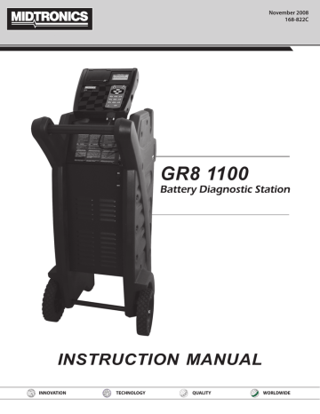 Midtronics GR8 1100 Instruction manual | Manualzz