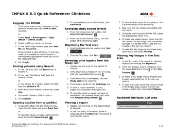 IMPAX 6.5.3 Client Quick Reference | Manualzz