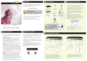 Technicolor TG589vac Quick Start Guide | Manualzz