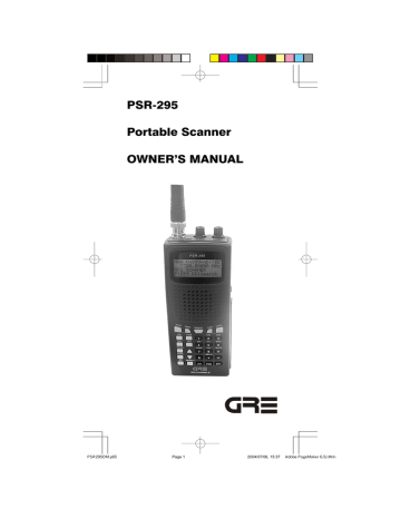 Gre PSR-295 Owner's Manual | Manualzz