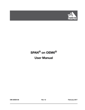 Novatel SPAN® on OEM6 User manual | Manualzz