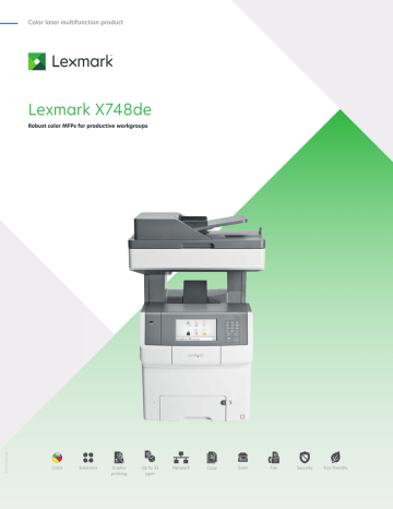 Lexmark X748de | Manualzz