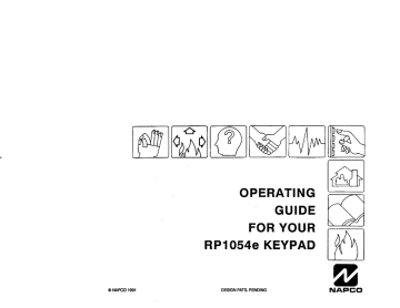 NAPCO RP1054e Keypad Operating Guide | Manualzz