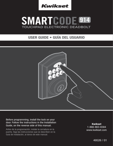 Kwikset Smartcode 914 Owner's Guide | Manualzz