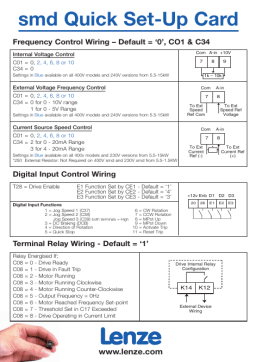 Lenze SMD - Manual, Operating instructions