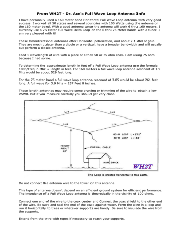 Full Wave Loop Antenna Instructions | Manualzz