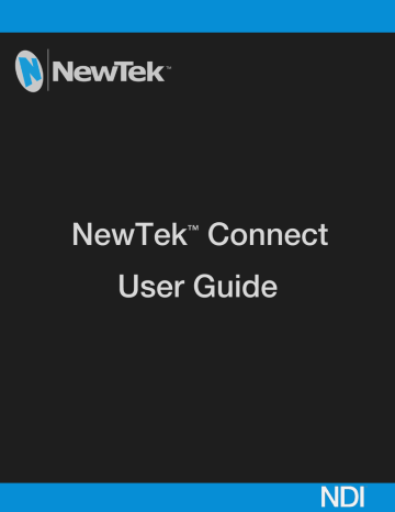 NewTek Connect User Guide | Manualzz