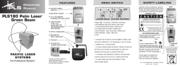 PLS 180 Green Operating Manual | Manualzz