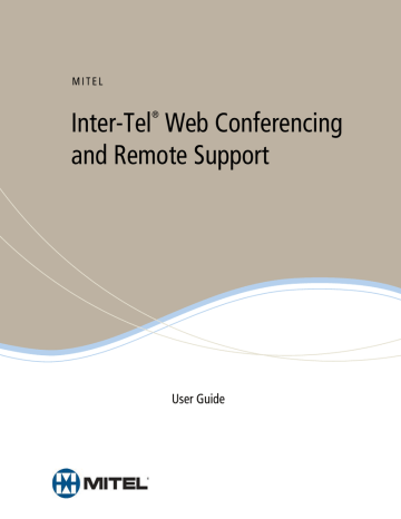 Mitel Web Conferencing & Remote Support 5.0 User Guide | Manualzz