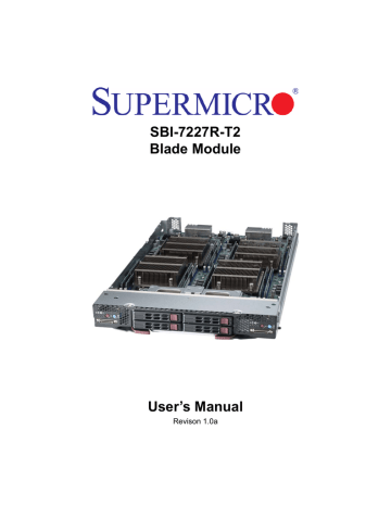 Supermicro Blade Module SBI-7227R T2 User's Manual | Manualzz