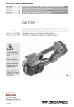 ORGAPACK OR-T 250 Operating Instructions | Manualzz