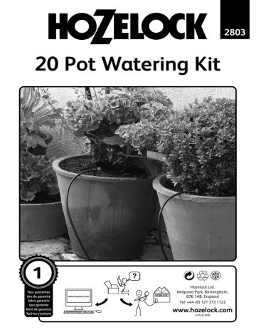 Hozelock 2803 20 Pot Watering Kit Instruction Booklet | Manualzz