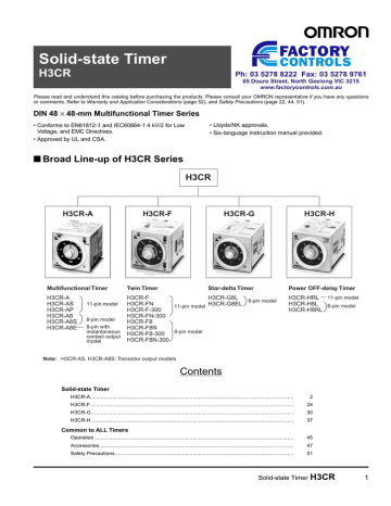 Omron H3CR-A8E manual | Manualzz