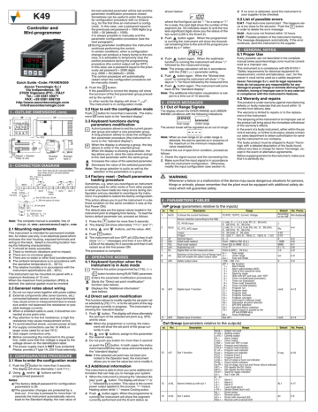 K49 Controller Quick Guide | Manualzz
