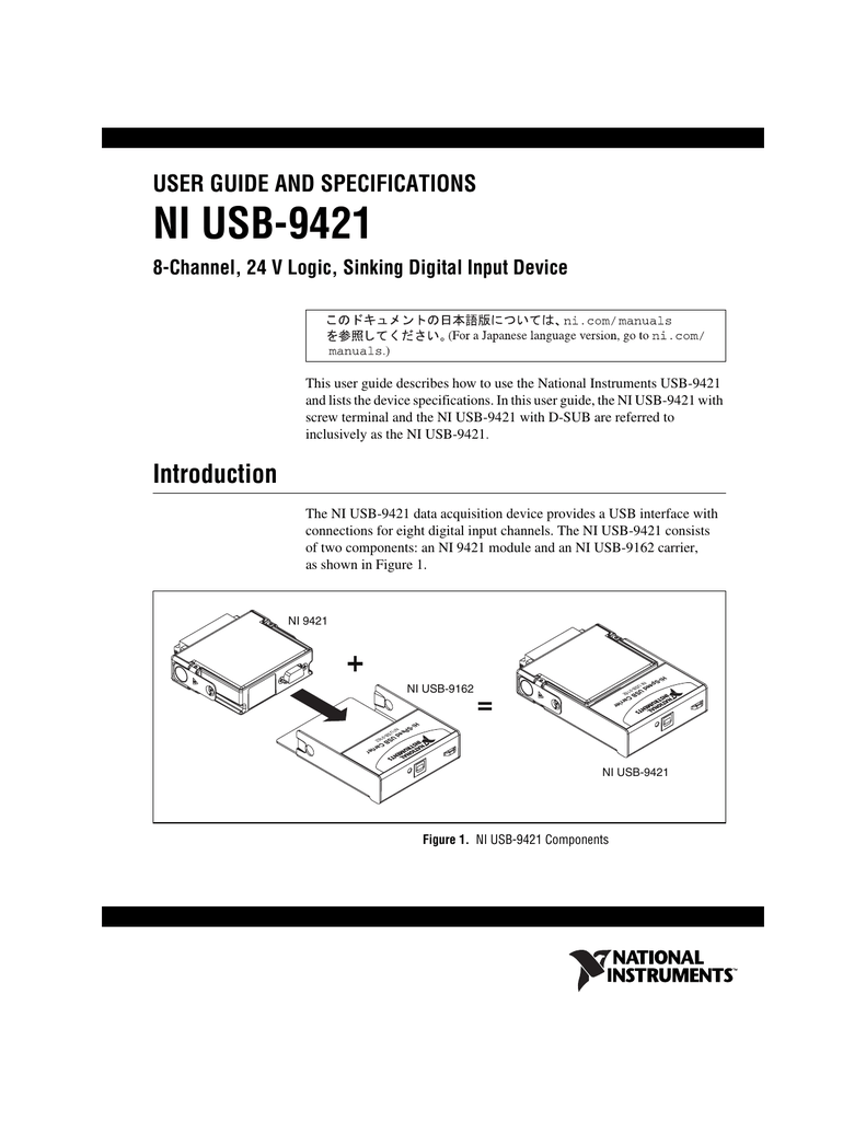 NI USB-9421 User Guide and Specifications | Manualzz