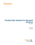 Teradata SQL Assistant for Microsoft Windows User Guide | Manualzz