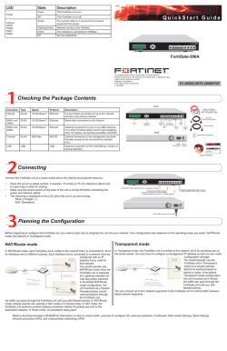 Fortinet FortiGate-200A - Quick start Guide, User manual | manualzz.com