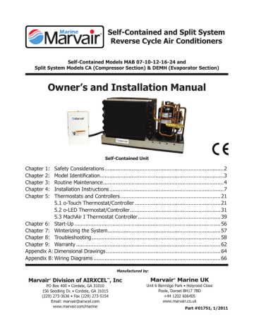 Marvair® Reverse Cycle Air Conditioners | Manualzz