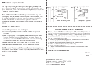 X10 XPCR Coupler Repeater Owner Manual | Manualzz