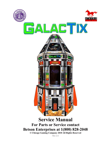 Chicago Gaming GalacTix Service Manual | Manualzz