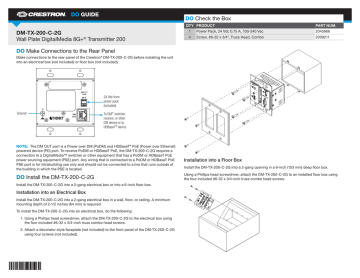 Crestron DM-TX-200-C-2G Guide | Manualzz