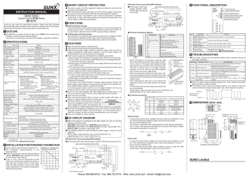 SUNX SF4B SF-C11 Instruction Manual | Manualzz