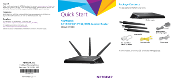 Nighthawk AC1900 WiFi VDSL/ADSL Modem Router Quick Start Guide | Manualzz