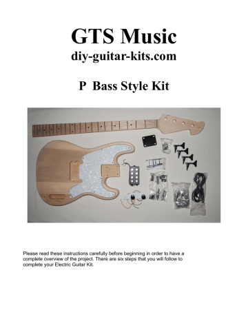 Electric guitar P Bass Style Kit Instructions | Manualzz