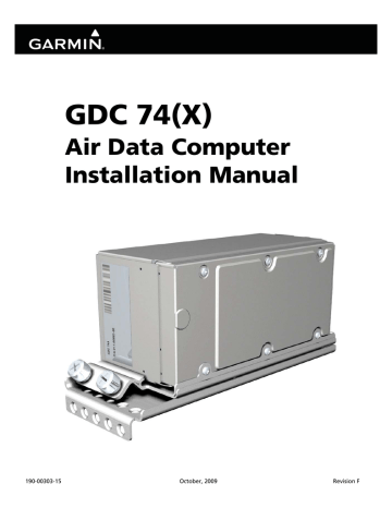 Garmin GDC 74A, GDC 74B, GDC 74H Installation Manual | Manualzz