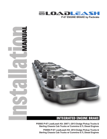Engine Brake P-67 LoadLeash Kit Installation Manual | Manualzz