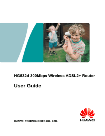 router HG532d 300Mbps Wireless ADSL2+ User Guide | Manualzz