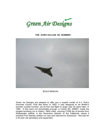 Green Air Designs Vulcan B2 Build Manual | Manualzz