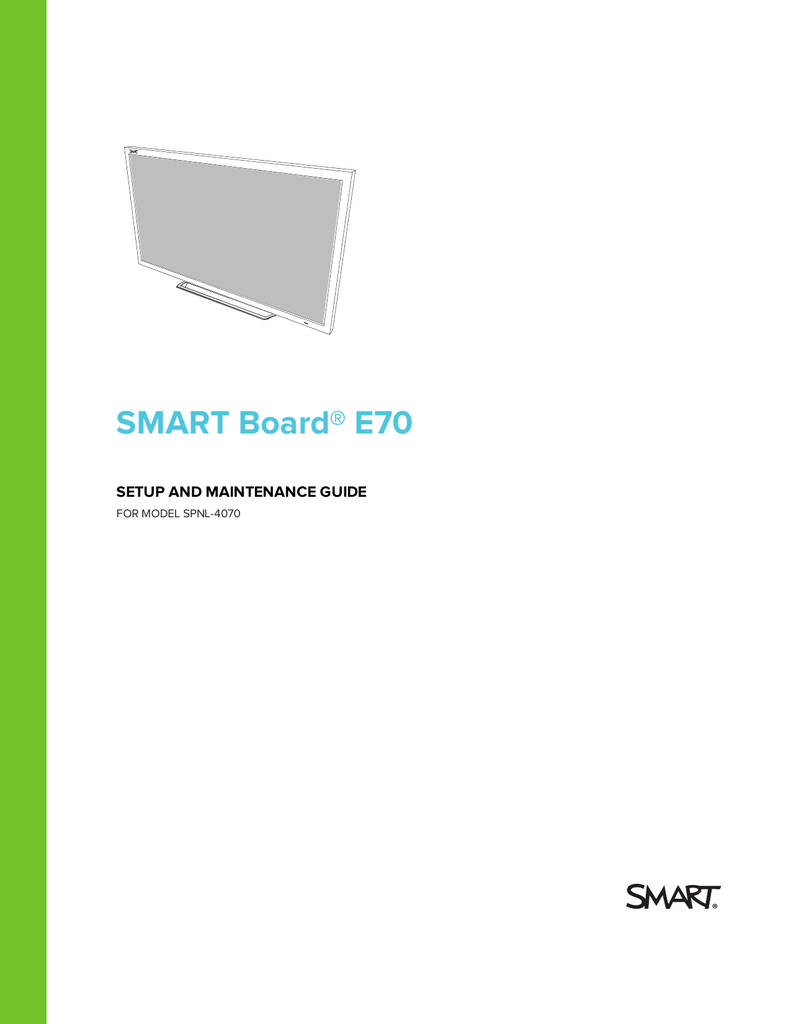 Smart Board E70 Setup And Maintenance Manual | Manualzz