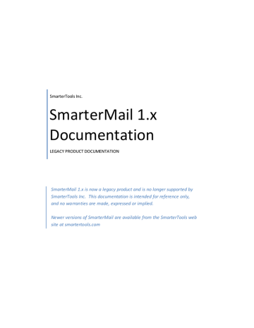 SmarterMail 1.x Documentation | Manualzz