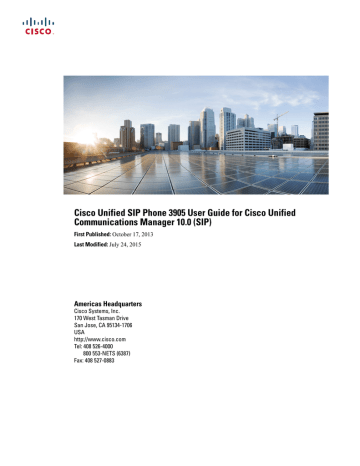 Cisco Unified SIP Phone 3905 User Guide | Manualzz