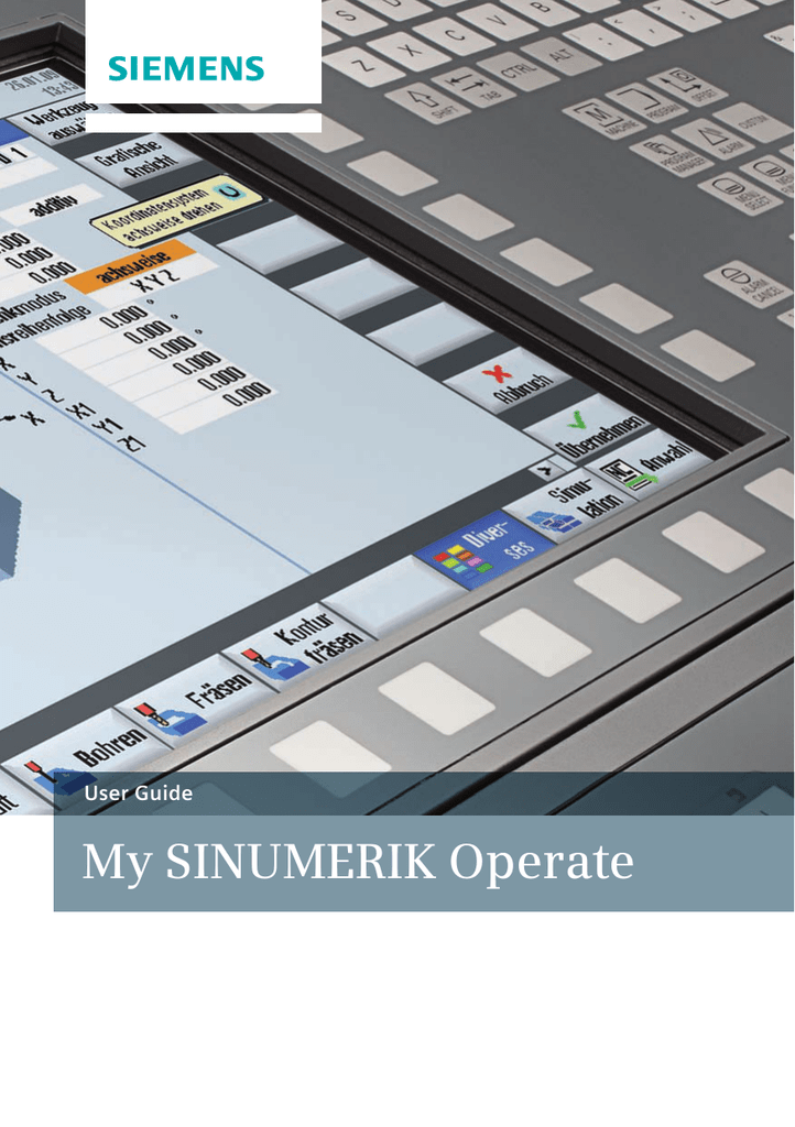 SINUMERIK Operate User Guide | Manualzz