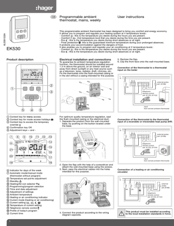 Hager EK530 User Instructions | Manualzz