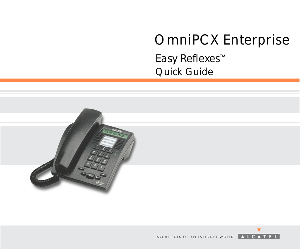 Alcatel-Lucent First Reflexes Omnipcx 4400 User Manual – LZRNN