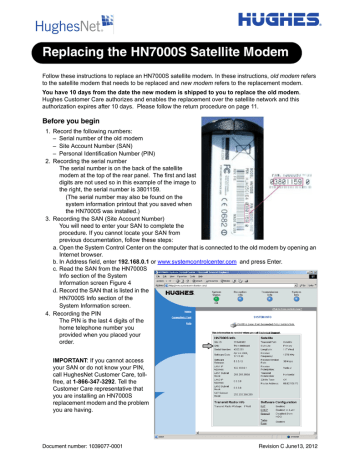 Hughes HN7000S Satellite Modem Replacement Instructions | Manualzz