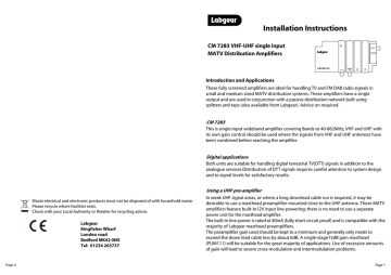 Labgear CM 7283 Installation instructions | Manualzz