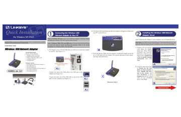 Linksys WUSB11 ver. 2.6 Quick Installation | Manualzz