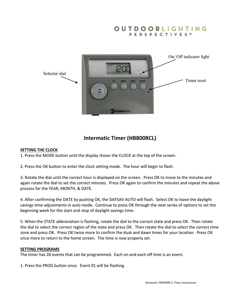 Intermatic Light Timer St01c Instructions | Shelly Lighting