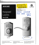Schlage Keypad Lock FE575/FE595 User Guide | Manualzz