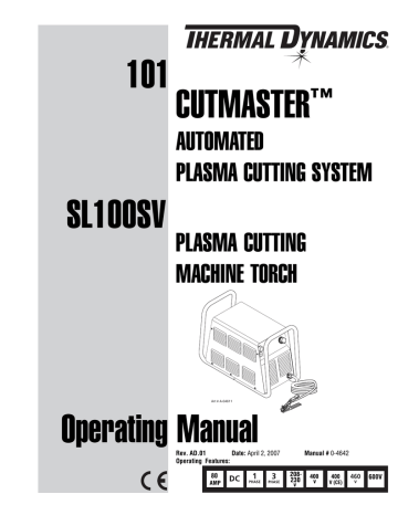 ESAB 101 CUTMASTER™ Automated Plasma Cutting System SL100SV Plasma ...