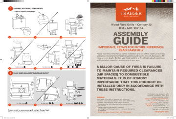 Traeger Century 22 Grill Assembly Guide | Manualzz