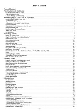 AlpineSoft VinylStudio - User Guide, Quick start Guide