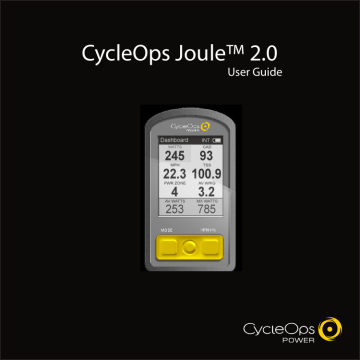 CycleOps Joule 2.0 User Guide | Manualzz