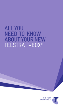Telstra T-Box User Guide | Manualzz