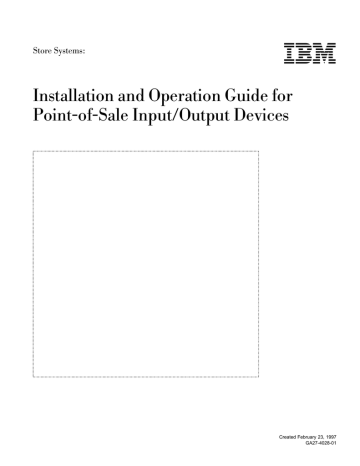 IBM 4694 Installation and Operation Manual | Manualzz