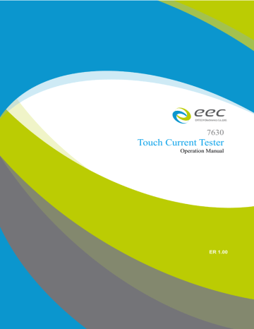 Touch Current Tester 7630 Operation Manual | Manualzz